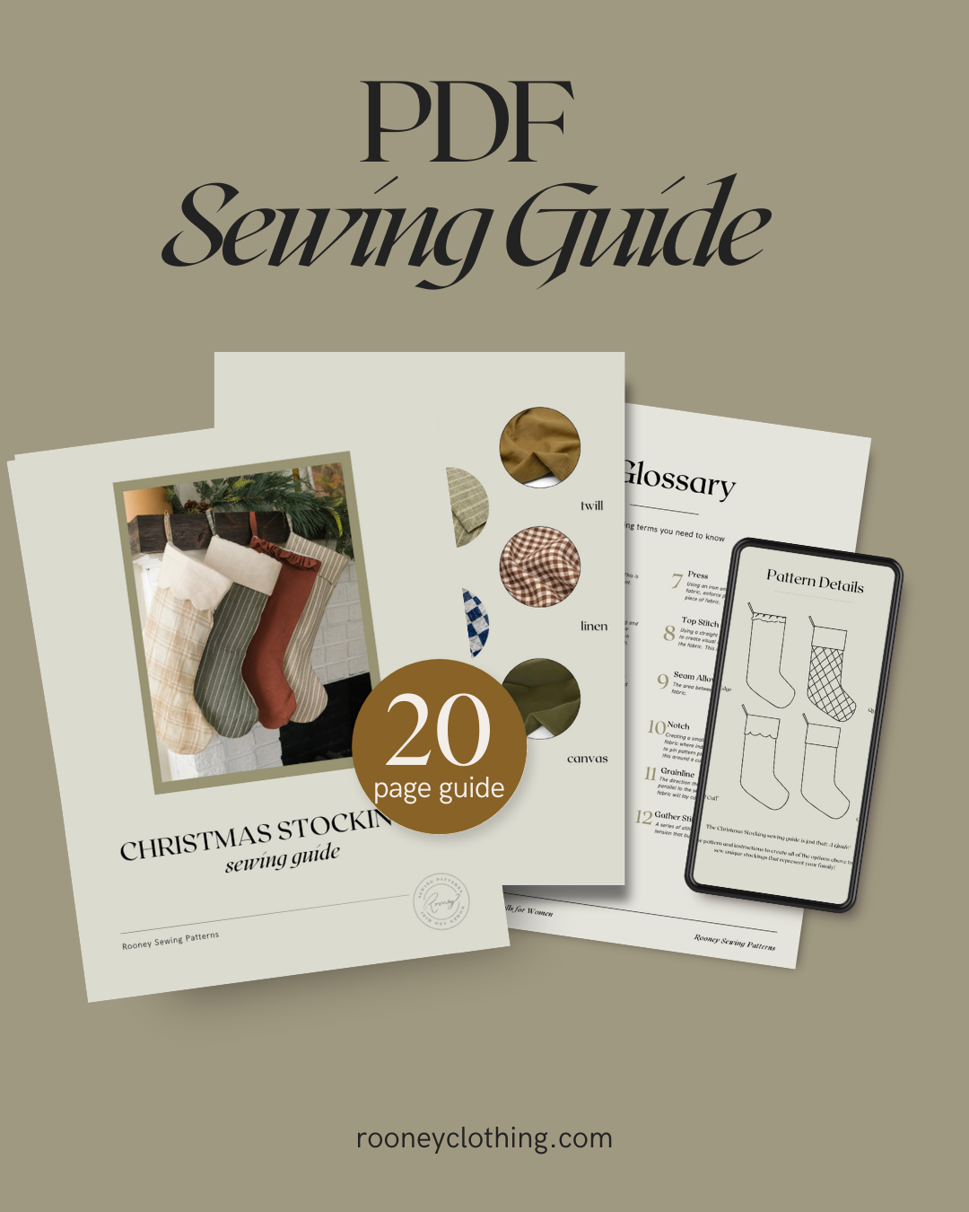 Christmas Stocking Sewing Guide – Rooney Sewing Patterns